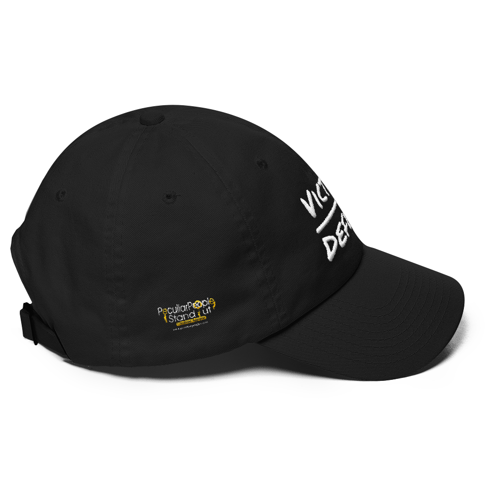 Victory Over Defeat Dad hat – PeculiarPeople StandOut Christian Apparel